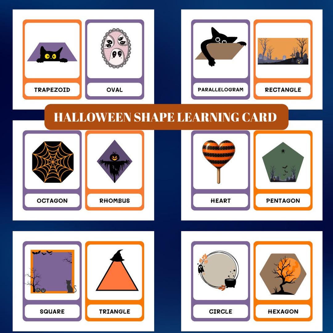 Shapes Flashcards | Preschool Kindergarten 1st Grade Learning Cards ...