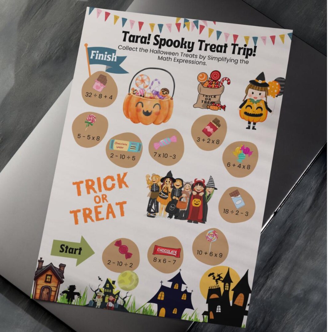 Halloween Math Game | Halloween Worksheet | Order of Operations ...