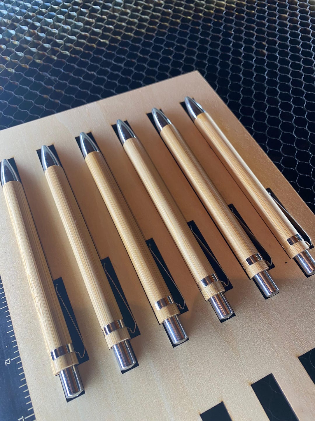 Jig for Xtool S1 20w to Engrave 12 Bamboo Pens - Includes Jig Cut ...