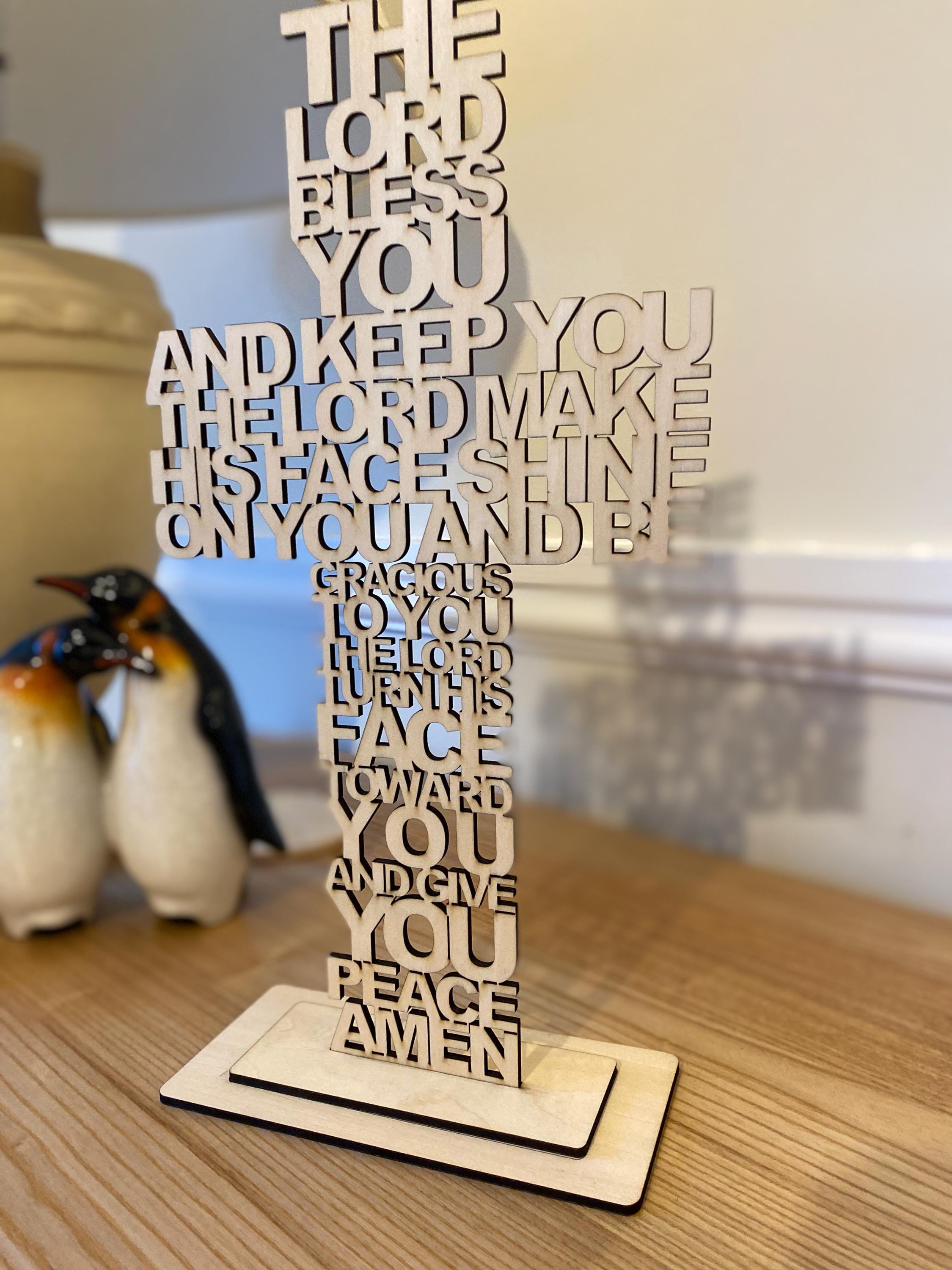 Laser-ready "the Lord Bless You" Cross Design for Xtool XCS. Perfect ...