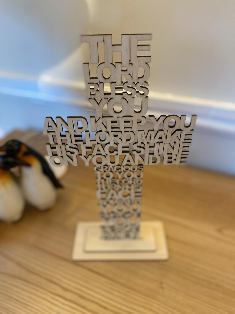 Laser-ready the Lord Bless You Cross Design for Xtool XCS. Perfect for ...