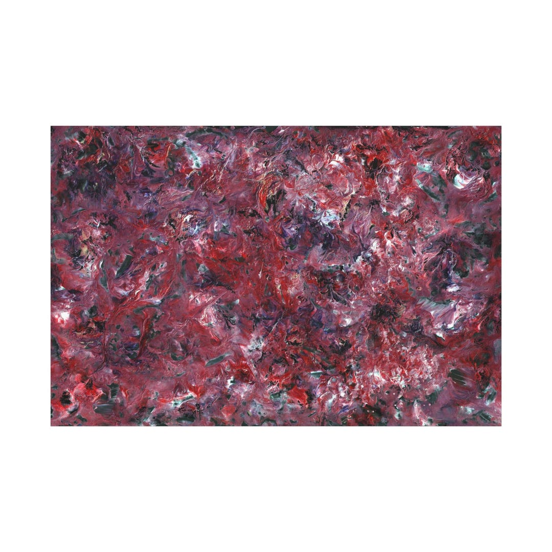 Abstract Red Canvas Wall Art, Modern Decor for Living Room, Gift for ...