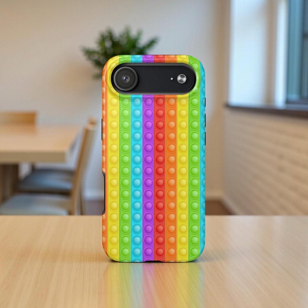 Rainbow Pop It Pattern Phone Case | Tough Phone Case - Etsy