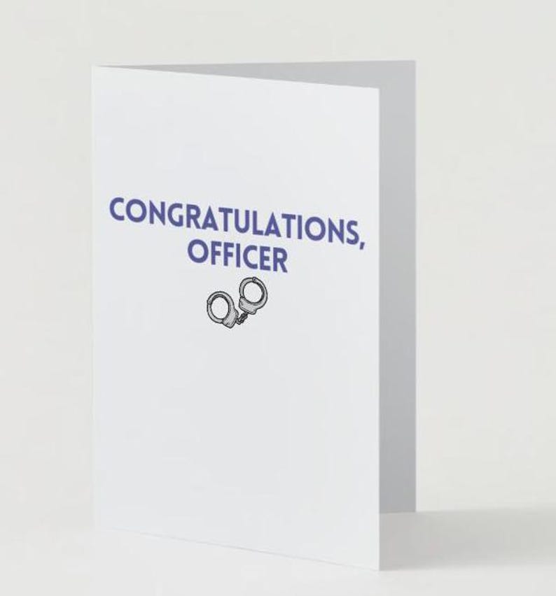 Police Officer Congratulations Card - Digital Download - Etsy