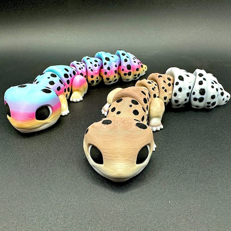 Flexible Leopard Gecko - Fun Fidget Toy | 3D Printed Reptile Figurine ...