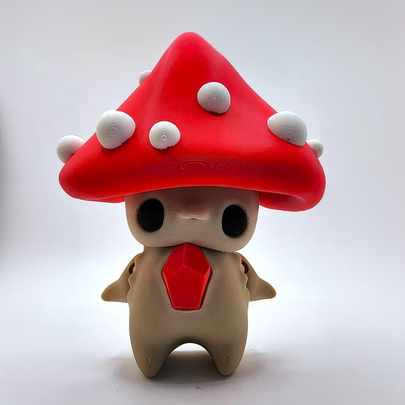 Flexi Mushroom Pixie | 3D Printed Flexi Toy | Fidget Toy | Small ...