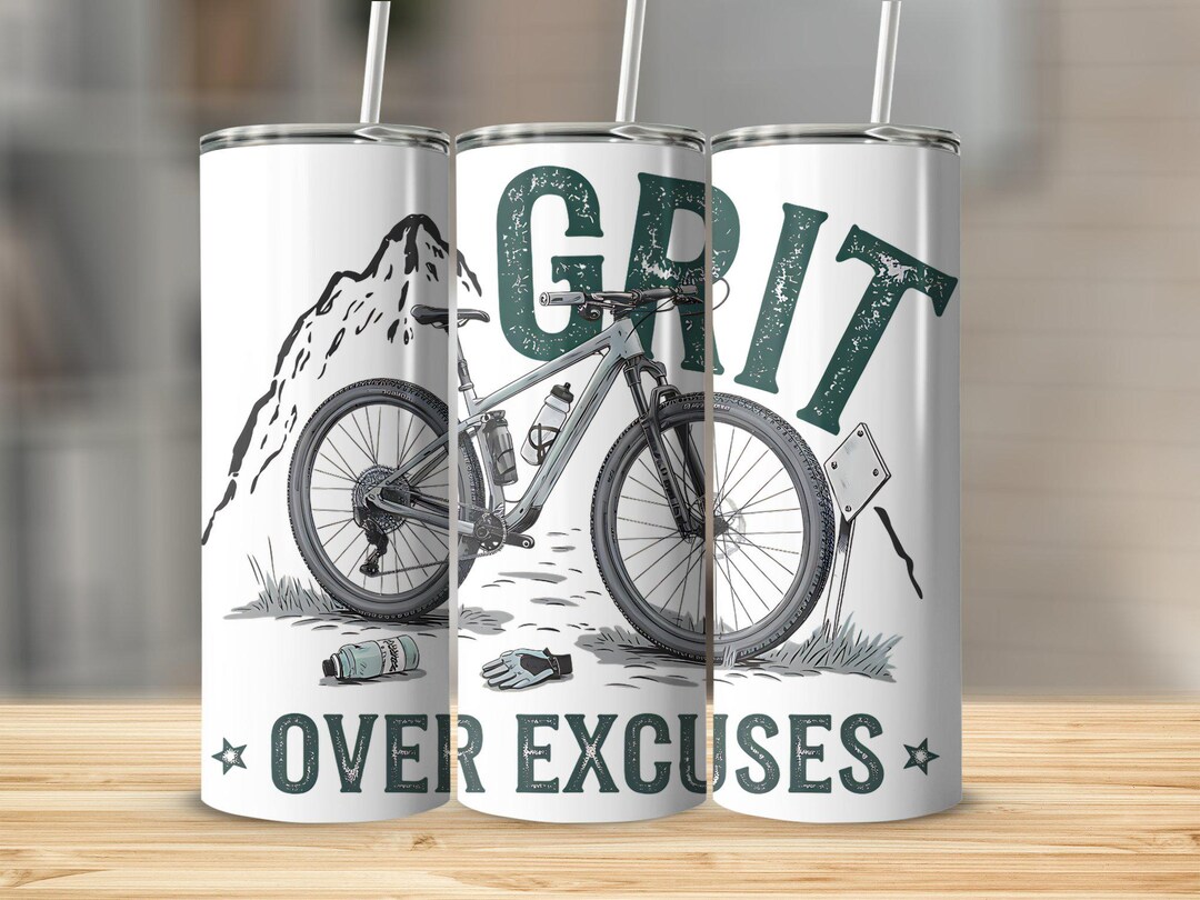 Grit Over Excuses Tumbler Wrap PNG Digital Download 20oz Skinny Tumbler ...