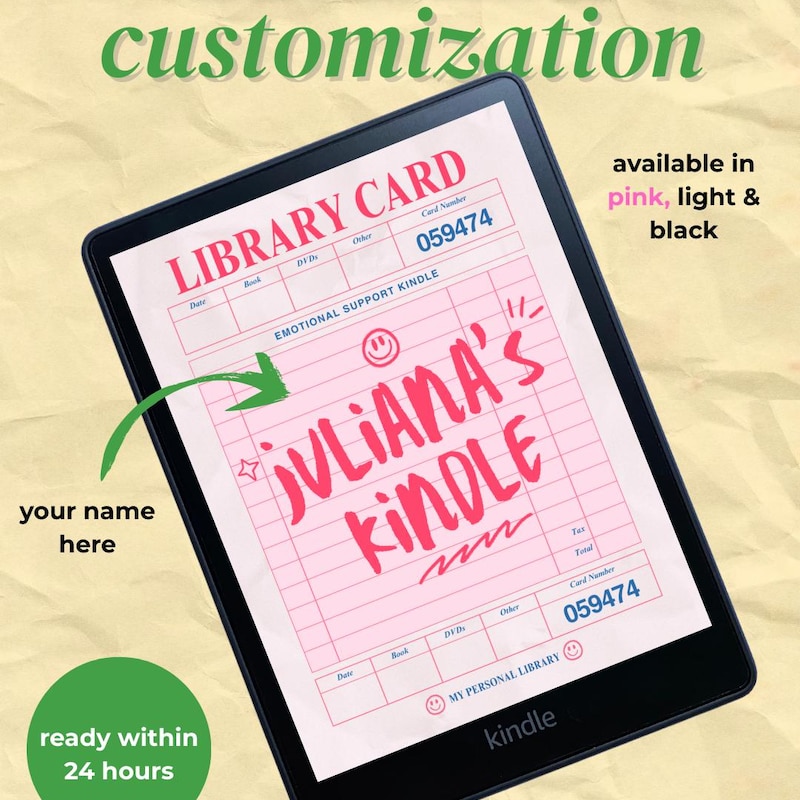 Kobo Library Card Insert - Etsy
