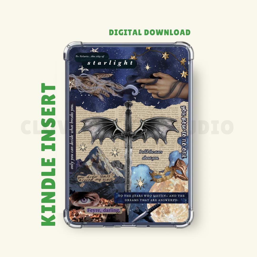 ACOTAR Kindle Insert: Velaris Night Court, Romantasy Clear Case Insert ...