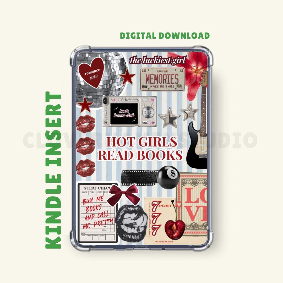 Hot Girls Read Books Kindle Printable Insert for Paperwhite, Basic ...