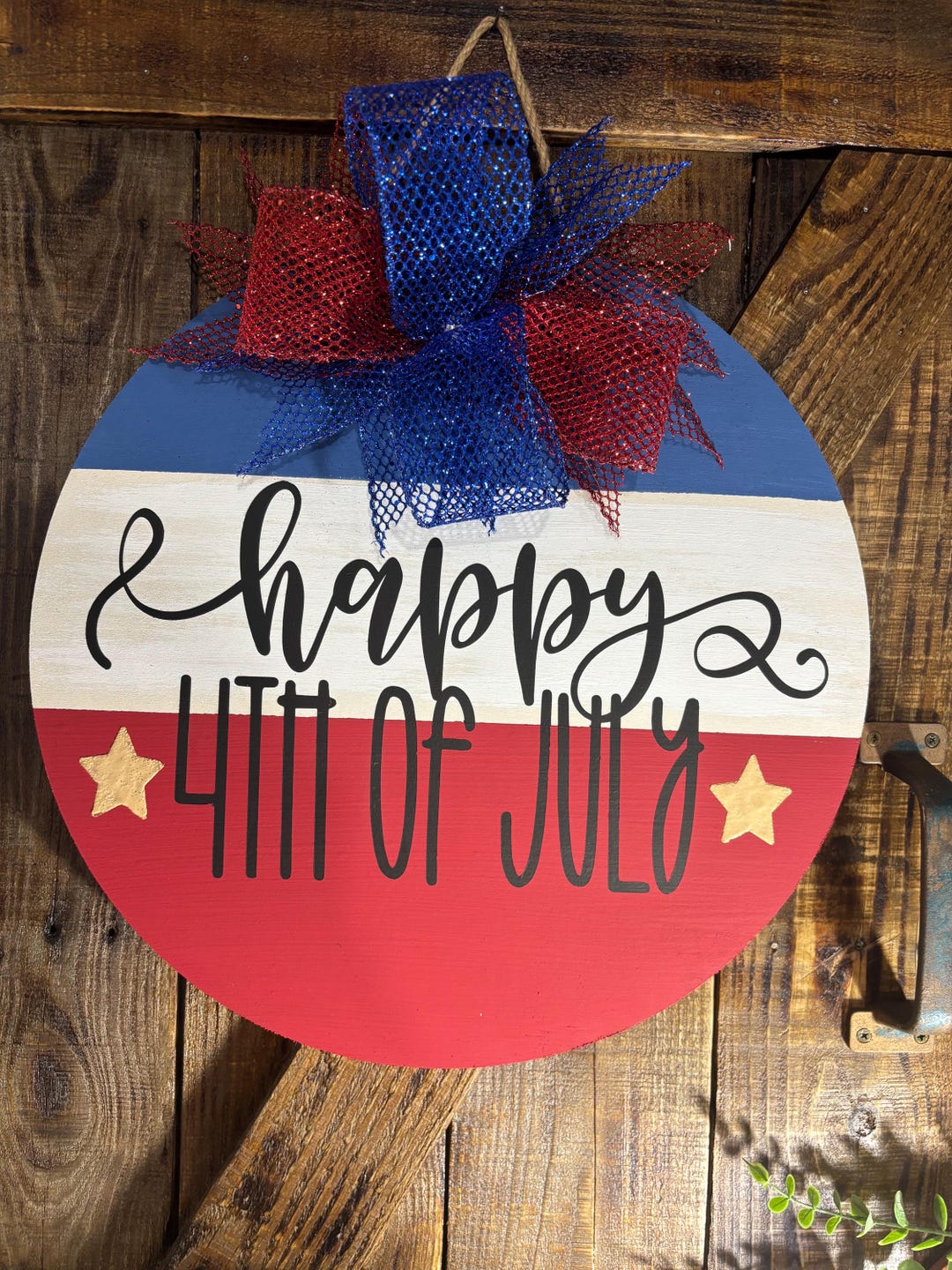 Happy 4th of July Door Sign - Etsy
