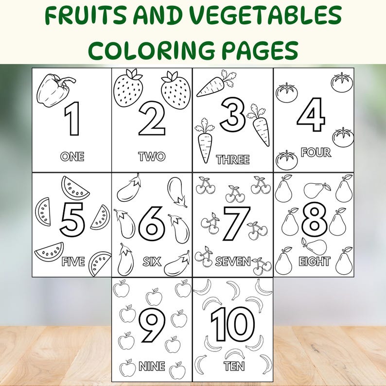 Printable Kids Coloring Pages for Learning Numbers – Fun Cute Animal ...