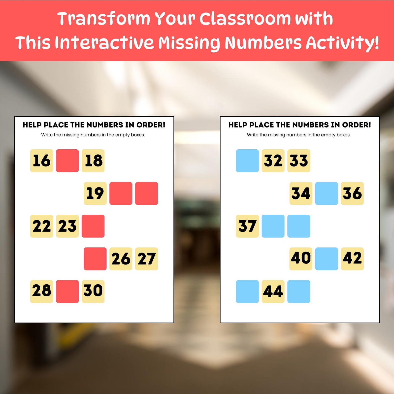 Missing Numbers 1-200 Worksheets Printable - Preschool Kindergarten ...