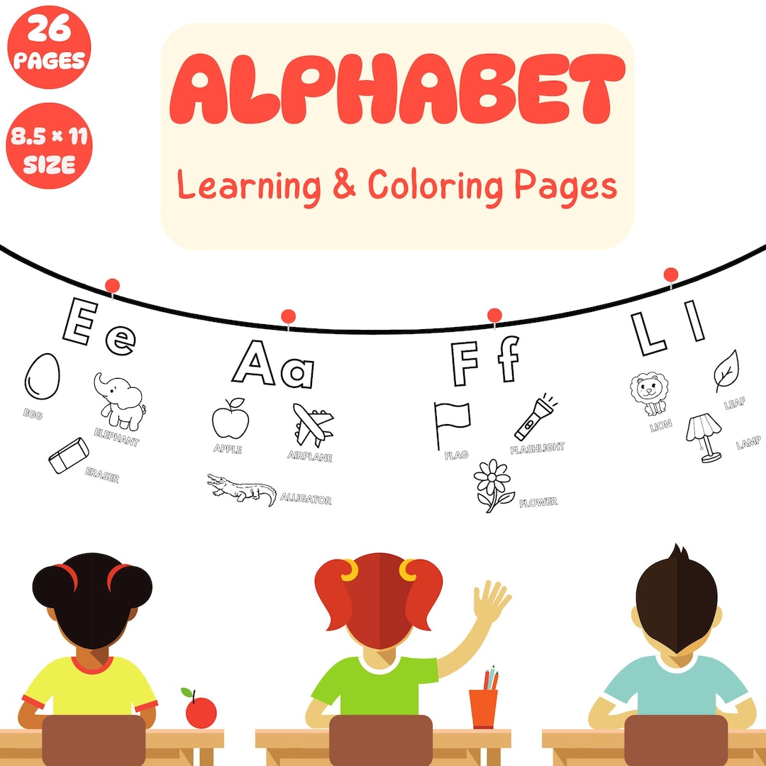 Alphabet Coloring Pages for Kids Preschoolers Printable ABC Coloring ...