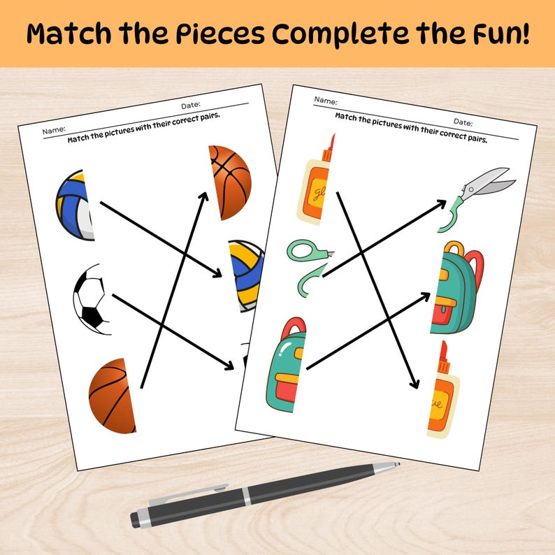 Matching Game for Kids Toddlers Preschool Classroom Centers ...