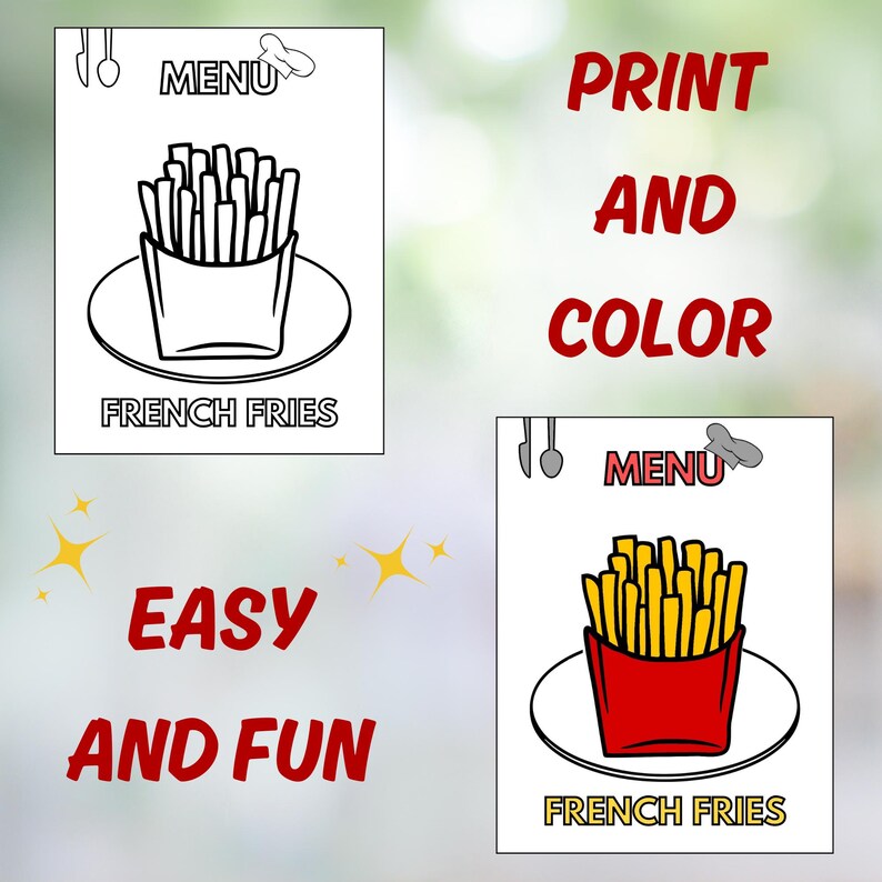 Printable Bold and Easy Food Coloring Pages for Kids and Adults | 20 ...