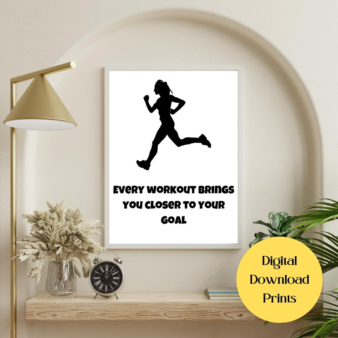 Motivational Sports Wall Decor Printable Fitness Poster Gift for ...