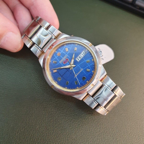 Seiko 5 Blue Automatic Watch 35mm - Gem