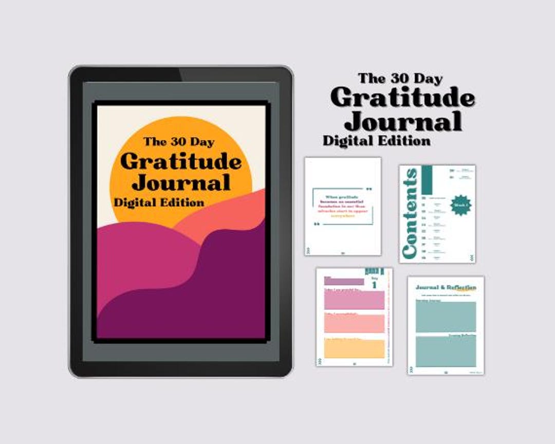 The 30 Day Gratitude Journal - Digital Edition - Etsy