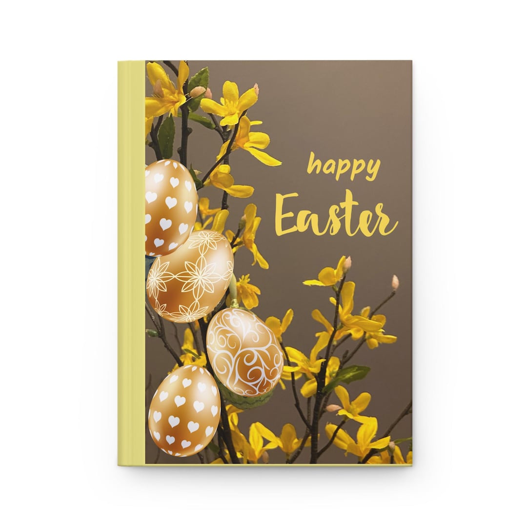 Easter-themed Hardcover Journal, Cute Bunny Notebook, Spring Writing ...