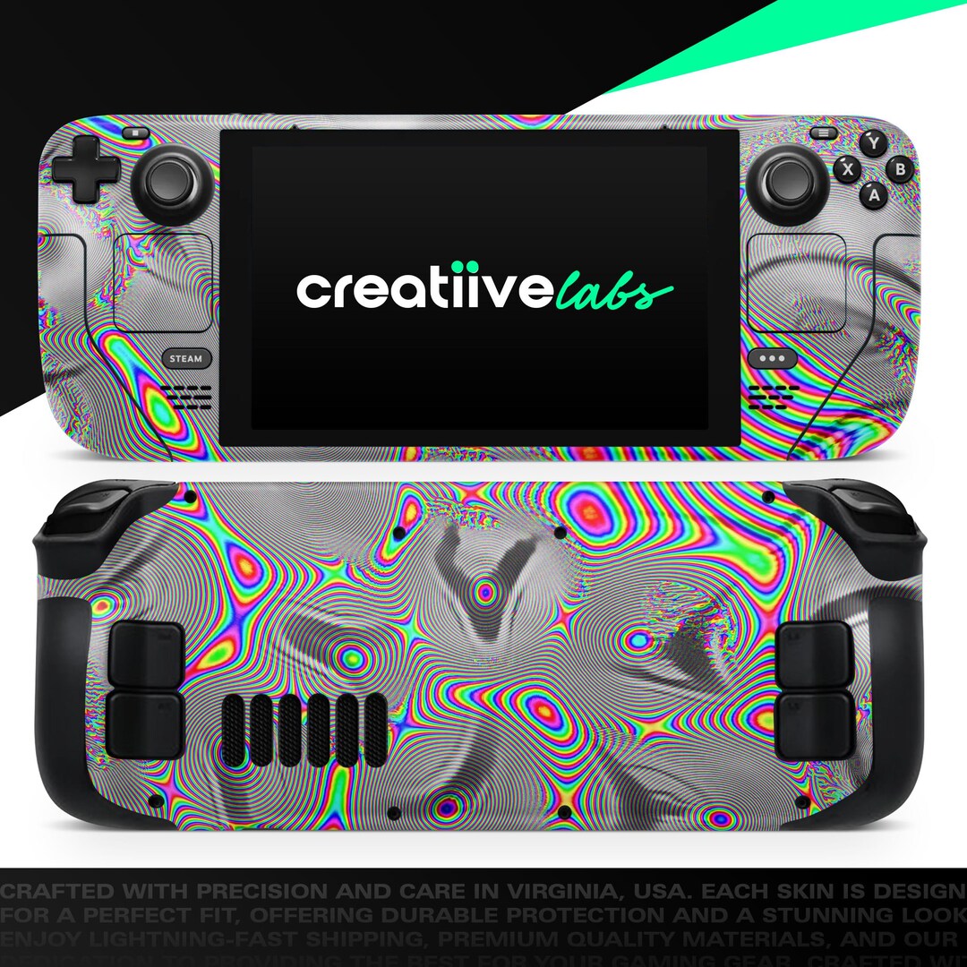 Iridescent Glitch Background | Vinyl Skin Wrap | Protective Cover Decal ...
