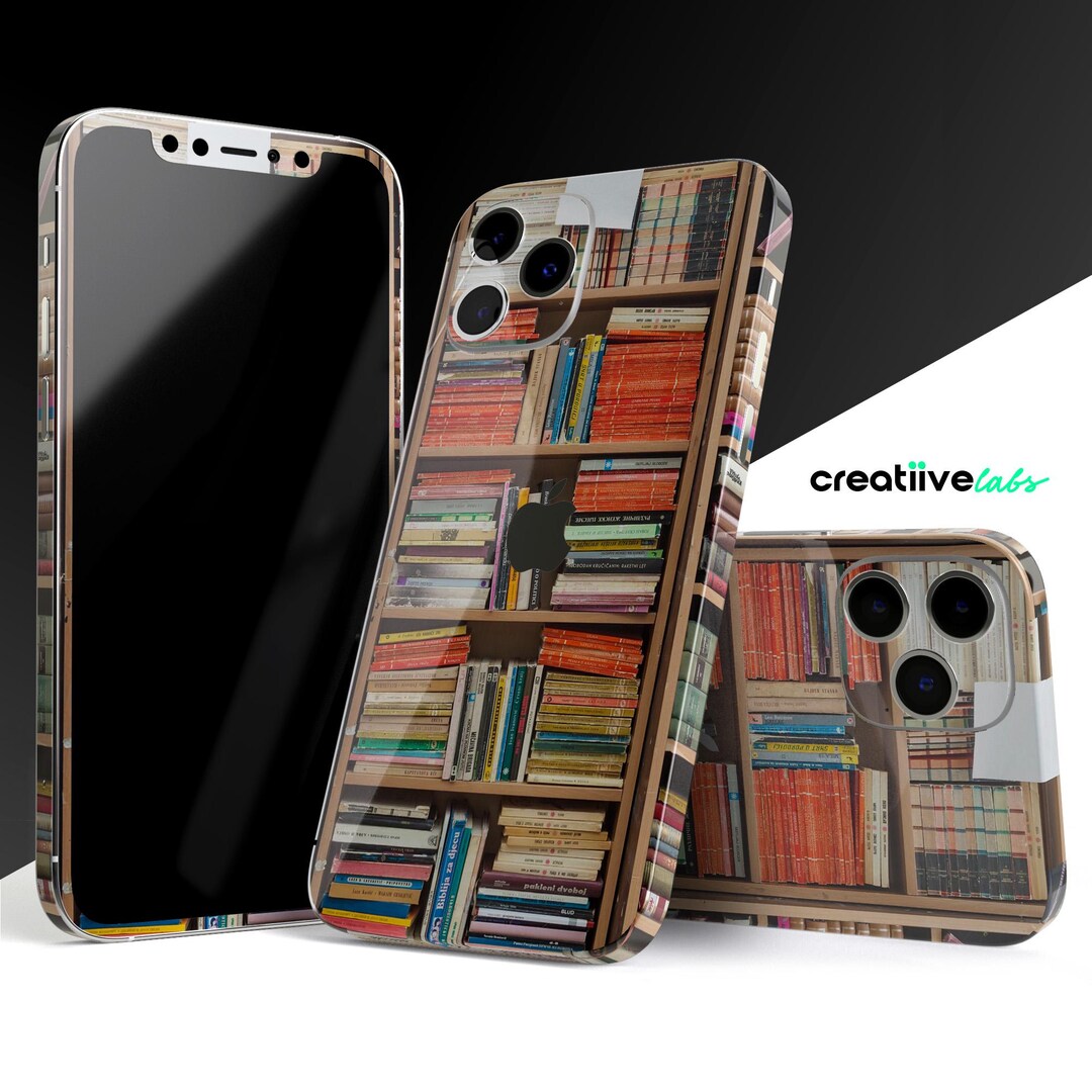 Stacked Bookshelf | Protective Vinyl Decal Wraps for All iPhone Models ...