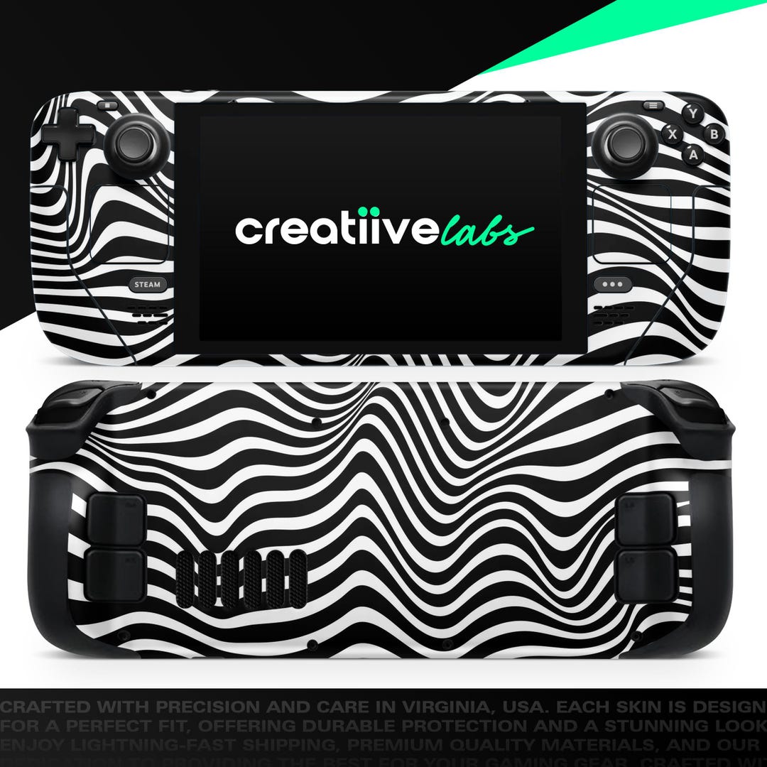Wavey Black and White Waves | Vinyl Skin Wrap | Protective Cover Decal ...