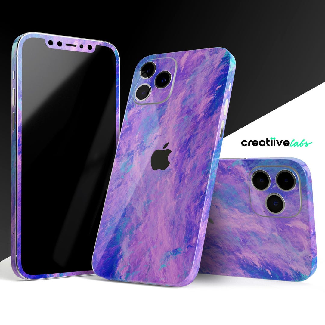 Violet and Blue Abstract Clouds | Protective Vinyl Decal Wrap for ...