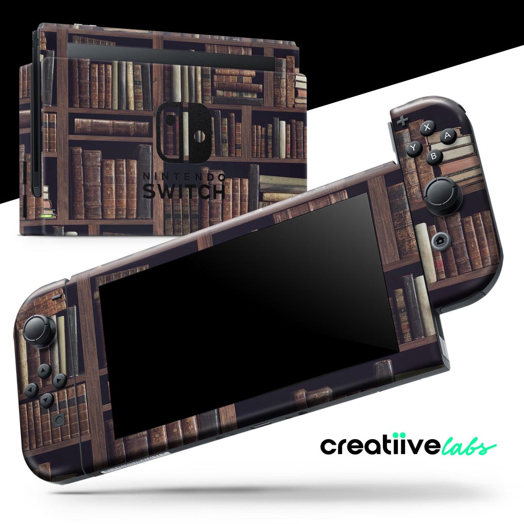 Old Bookshelf Skin Wrap Vinyl Decal for Nintendo Switch Lite Console ...