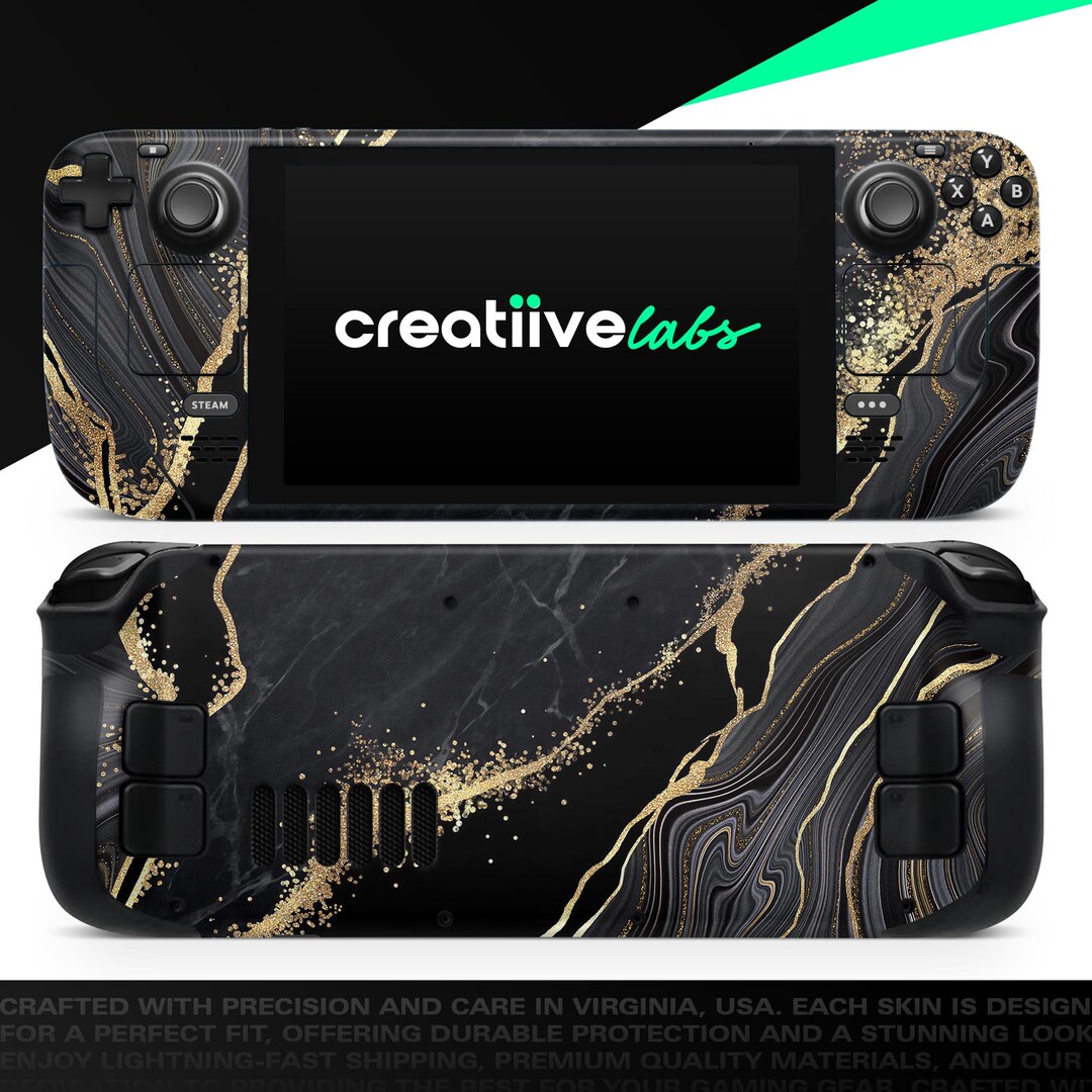 Luxury Black & Gold Marble Veins | Vinyl Skin Wrap | Protective Cover ...