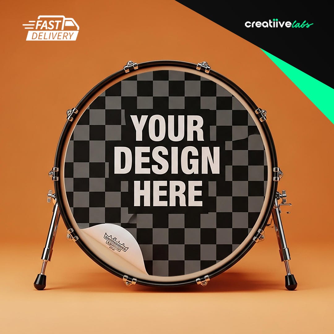 Custom Bass Drum Head Decal Personalized Logo or Image | Waterproof ...