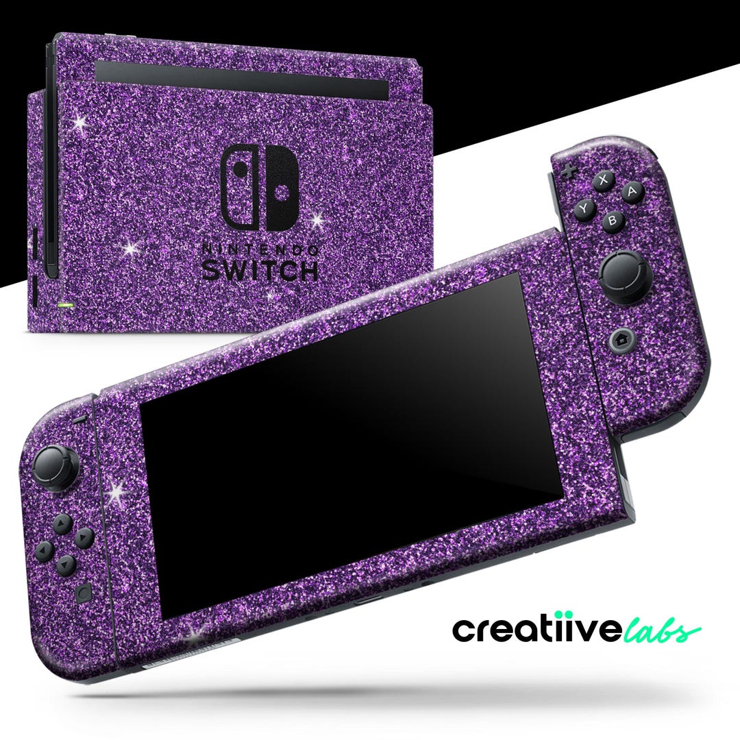 Sparkling Purple Ultra Metallic Glitter | Skin Wrap for Nintendo Switch ...