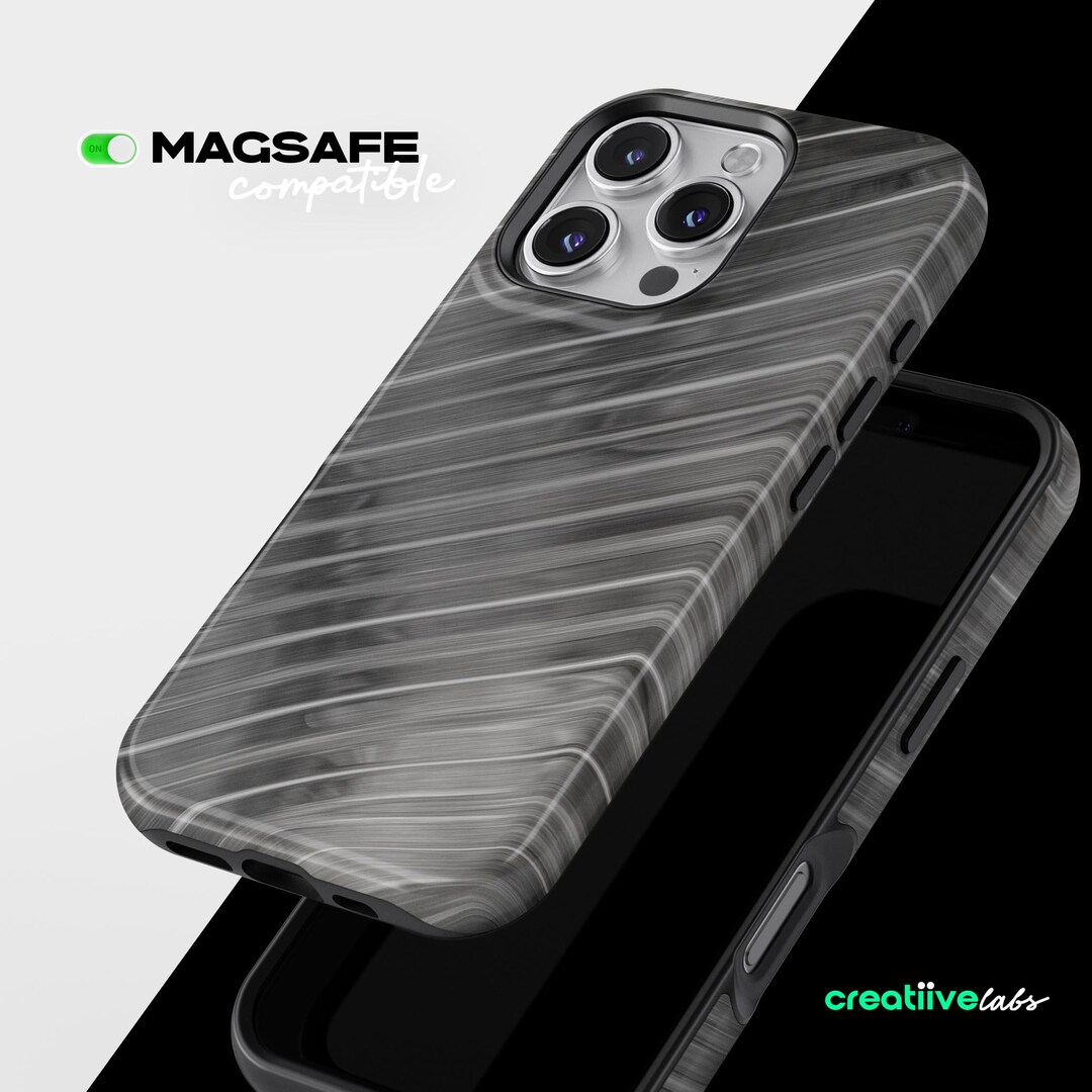 Wavy Metal Texture V2 | Custom Magsafe-compatible iPhone Tough Case ...
