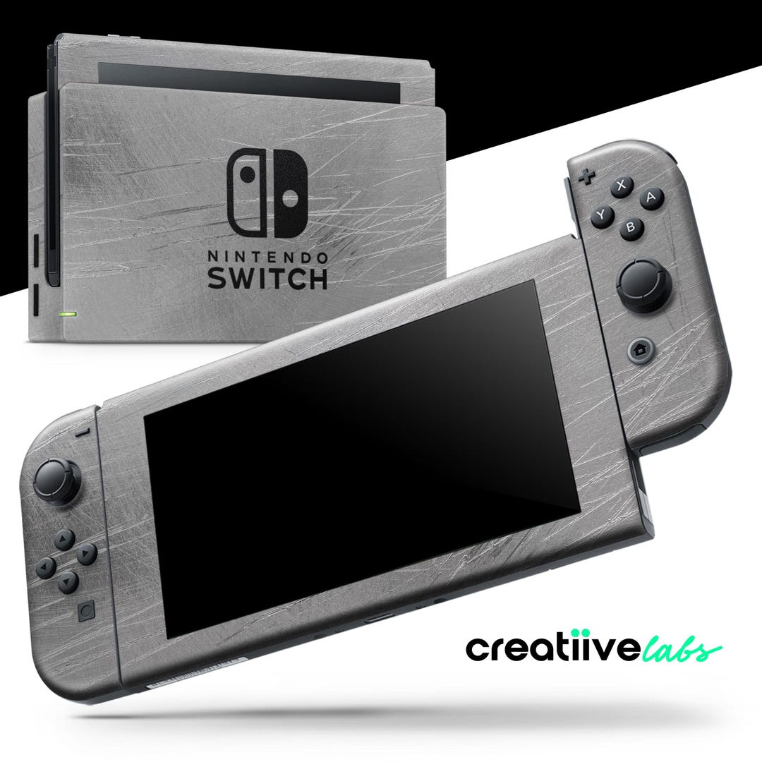 Scratched Metal V9 | Skin Wrap Vinyl Decal for Nintendo Switch Lite ...
