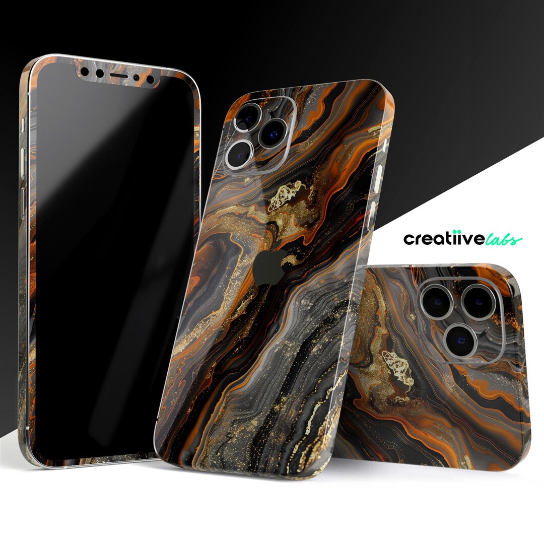 Black Marble Textures 4 | Protective Vinyl Decal Wrap for iPhone Models ...