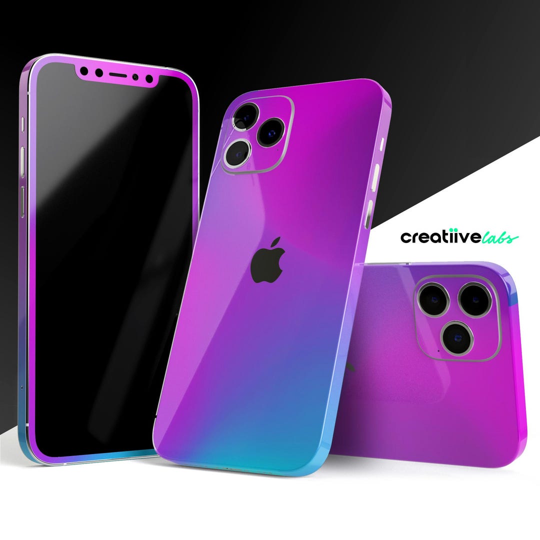 Neon Holographic V1 | Protective Vinyl Decal Wrap for iPhone Models ...