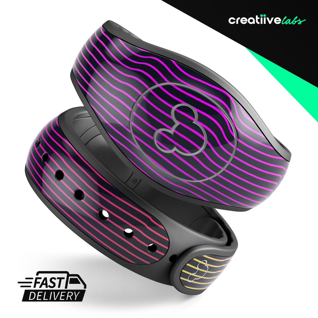Gradient Linear Turbulence 4 | Vinyl Decal Skin for Disney Magicband ...