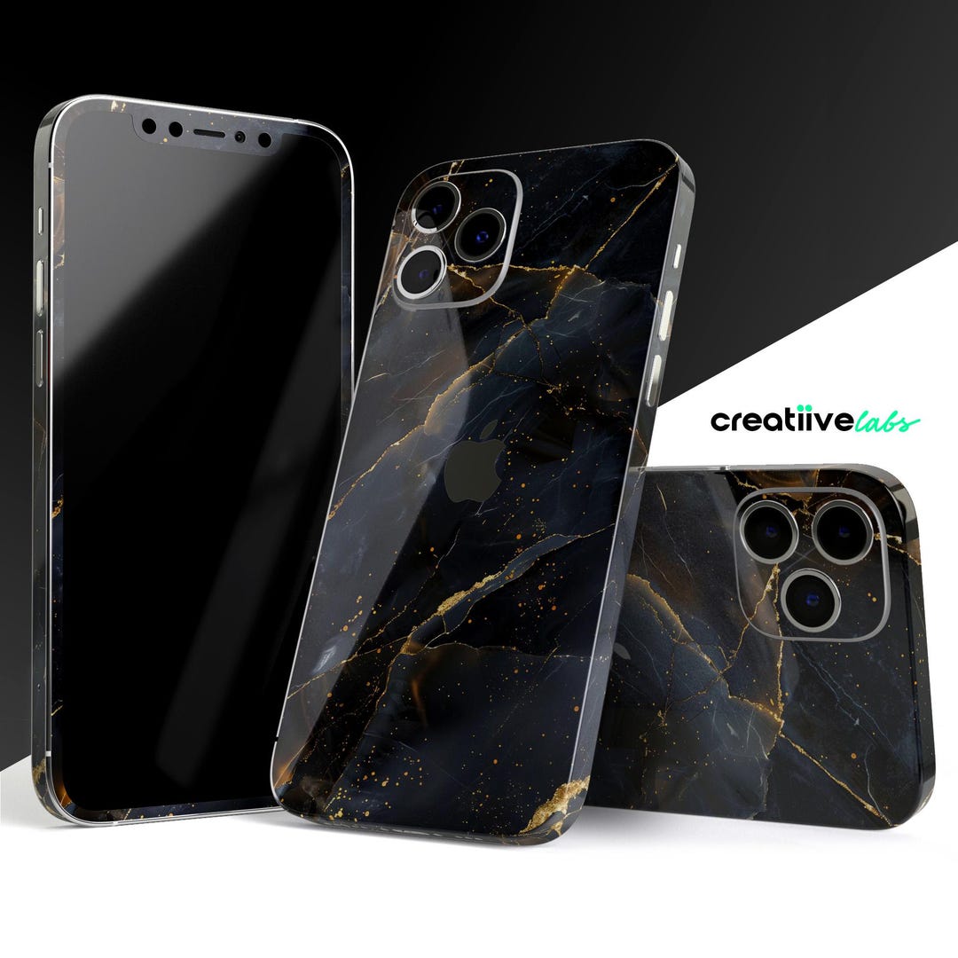 Black Marble Textures 12 | Protective Vinyl Decal Wrap for iPhone ...