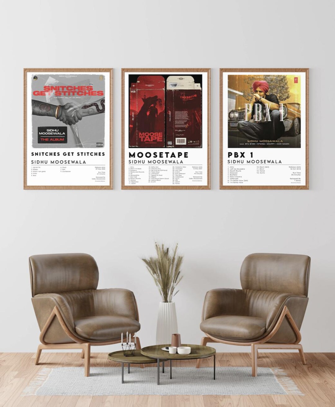 5 PACK Sidhu Moosewala Digital Posters: Moosetape, PBX1, No Name ...