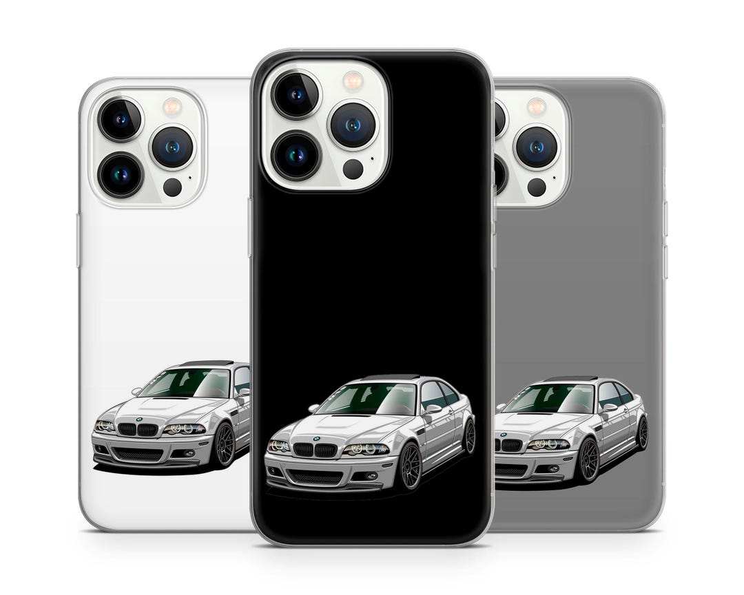 BMW E46 M3 Phone Case for iPhone 16 Pro 15 14 13 12 Mini 8 7 SE 2022, 3 ...