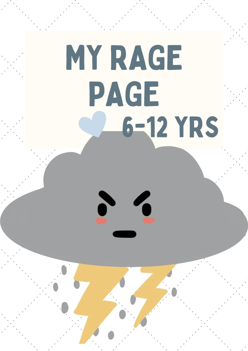 ADHD Kids Printables: Journals, Rage Pages, Anger Management, and ...