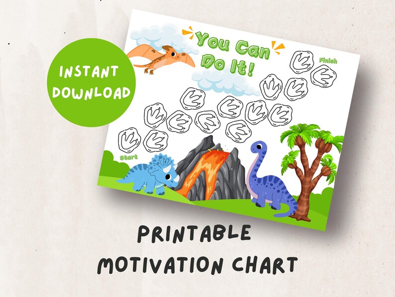 Motivation Chart for Kids, Reward Chart, Printable Goal Chart, Instant ...