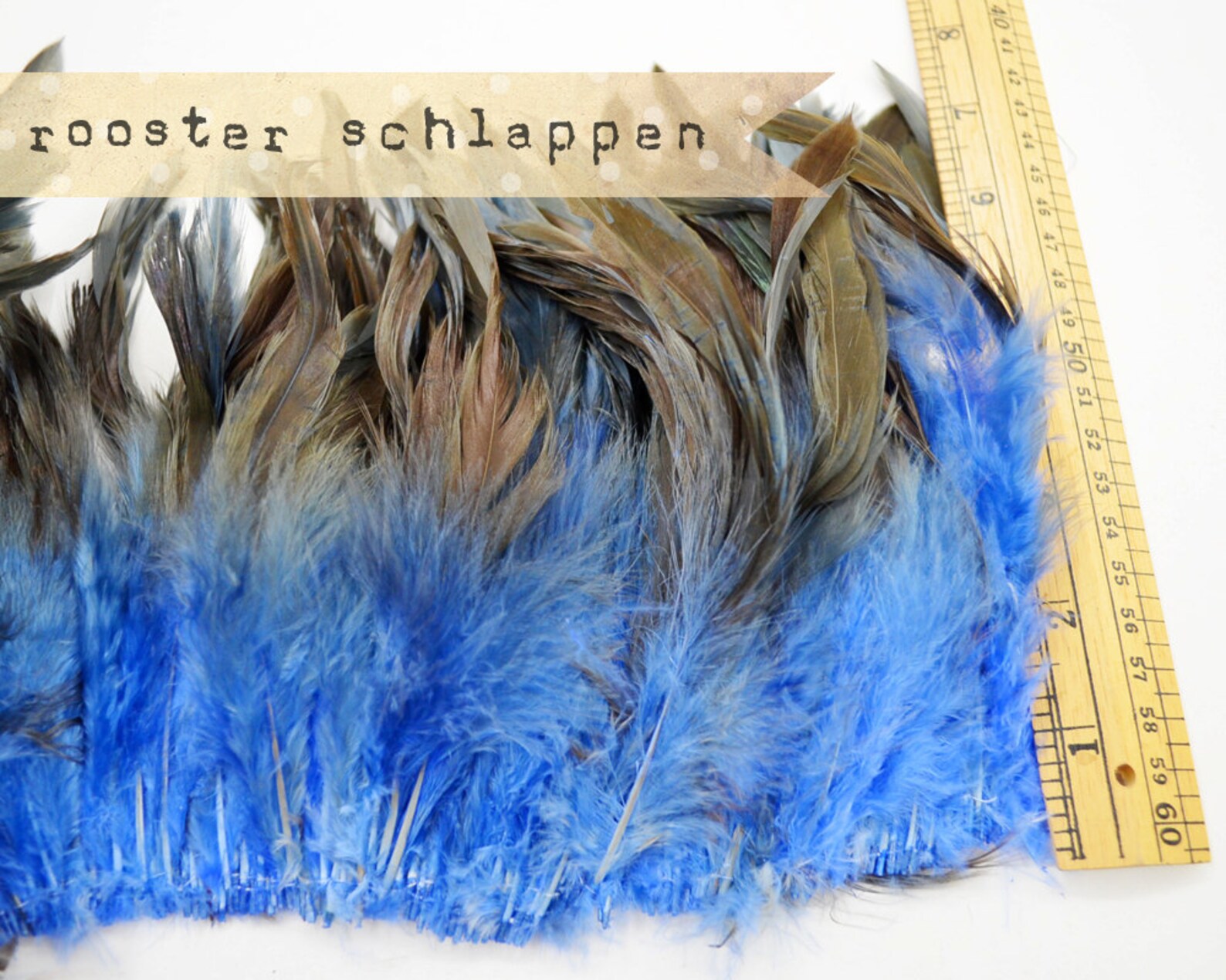 BLUE Half Bronze - Rooster Schlappen, Naturally Dyed, Unbleached, 5-7 ...