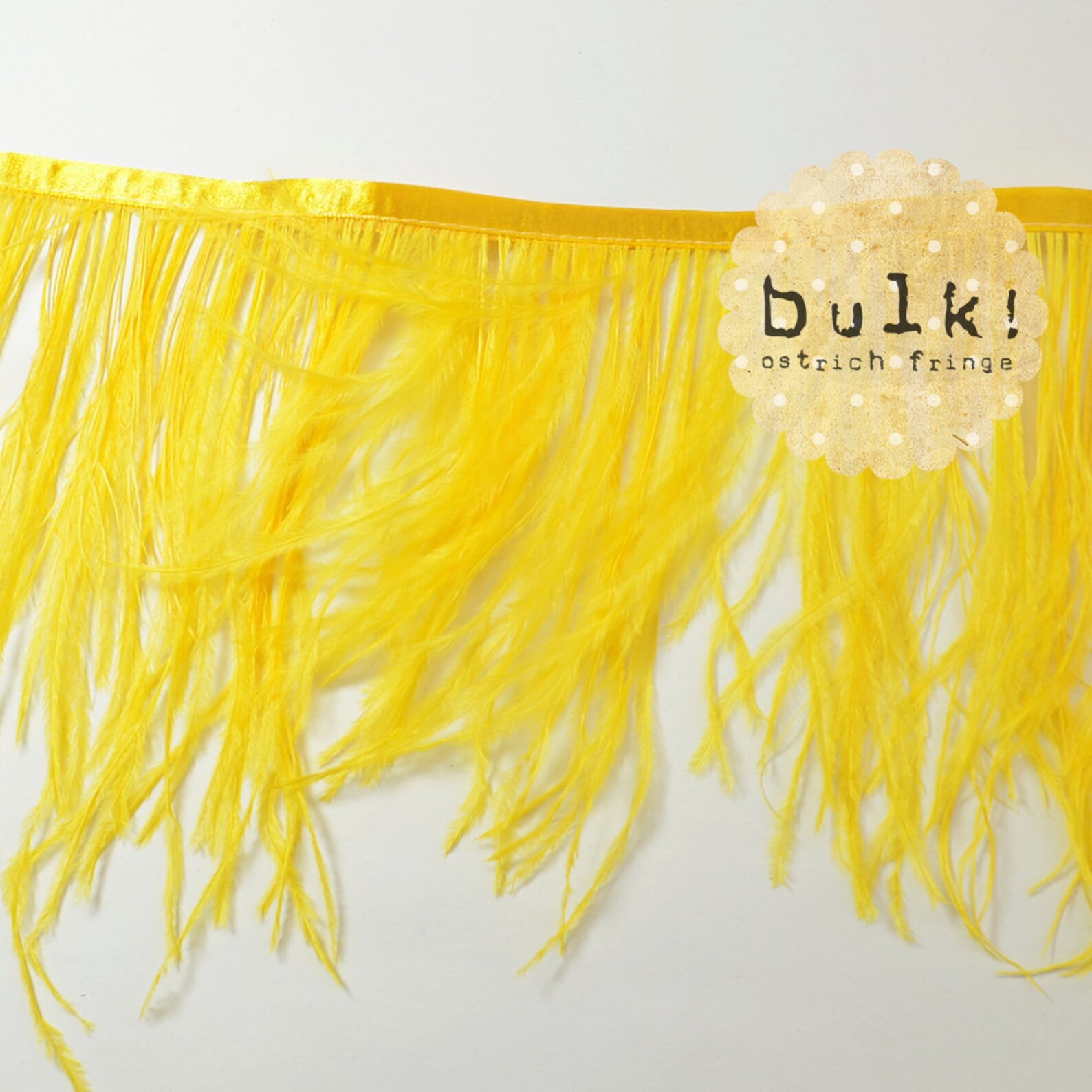 YELLOW - BULK - Vogue Ostrich Thrill - Feather Trim - Ostrich Trim ...