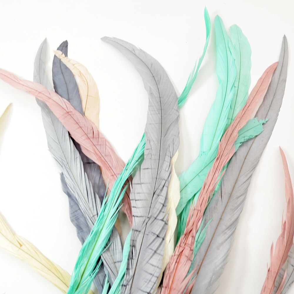 Magnifica Rooster Tail Feathers - Mermaid Green 10 Pcs - Etsy