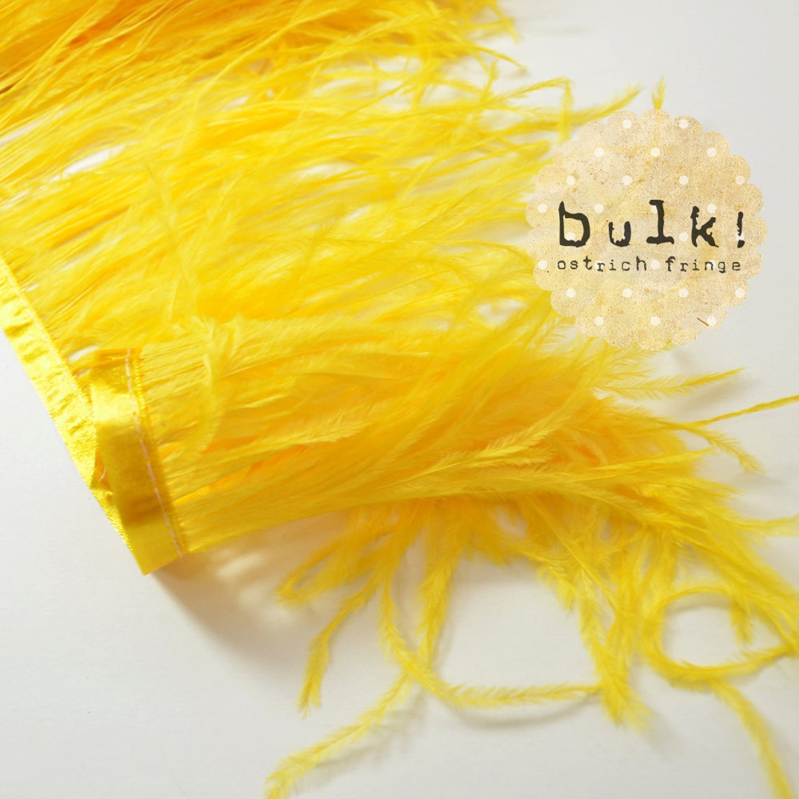 YELLOW - BULK - Vogue Ostrich Thrill - Feather Trim - Ostrich Trim ...