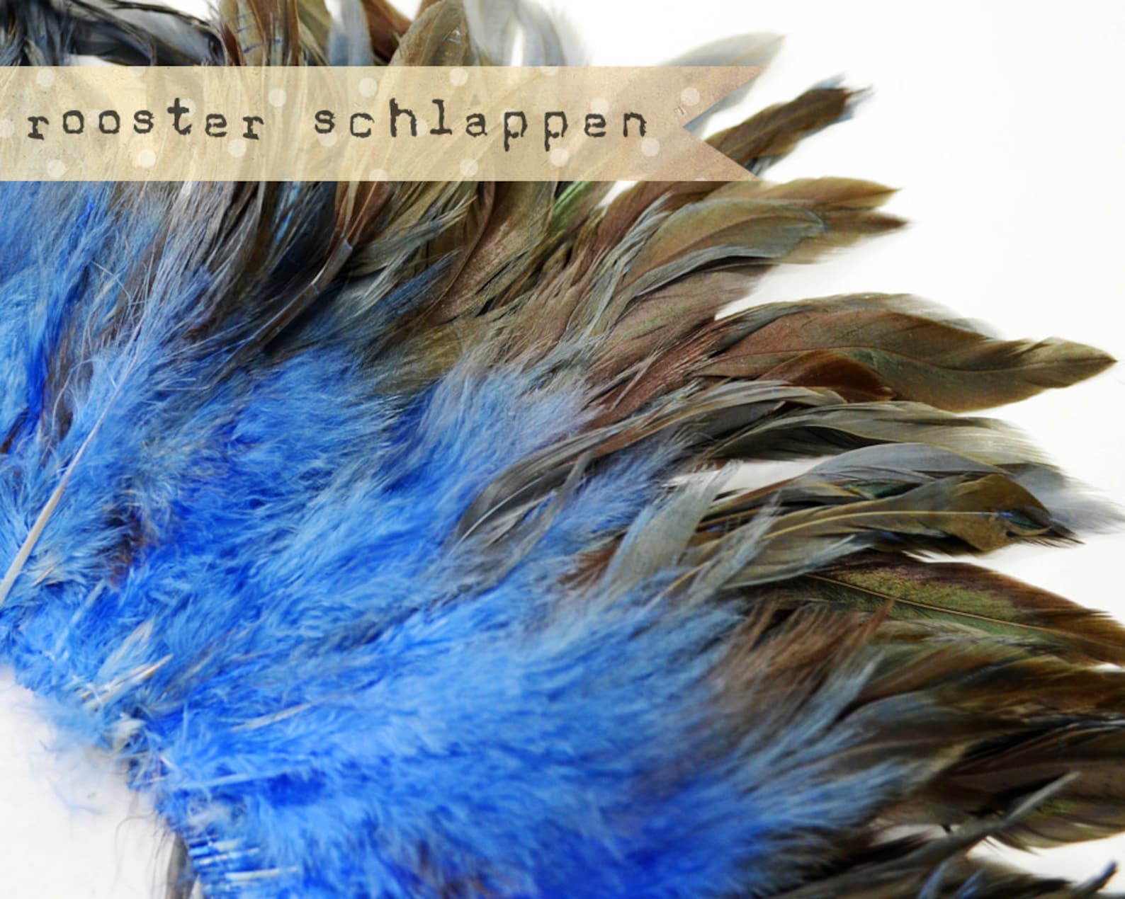 BLUE Half Bronze - Rooster Schlappen, Naturally Dyed, Unbleached, 5-7 ...