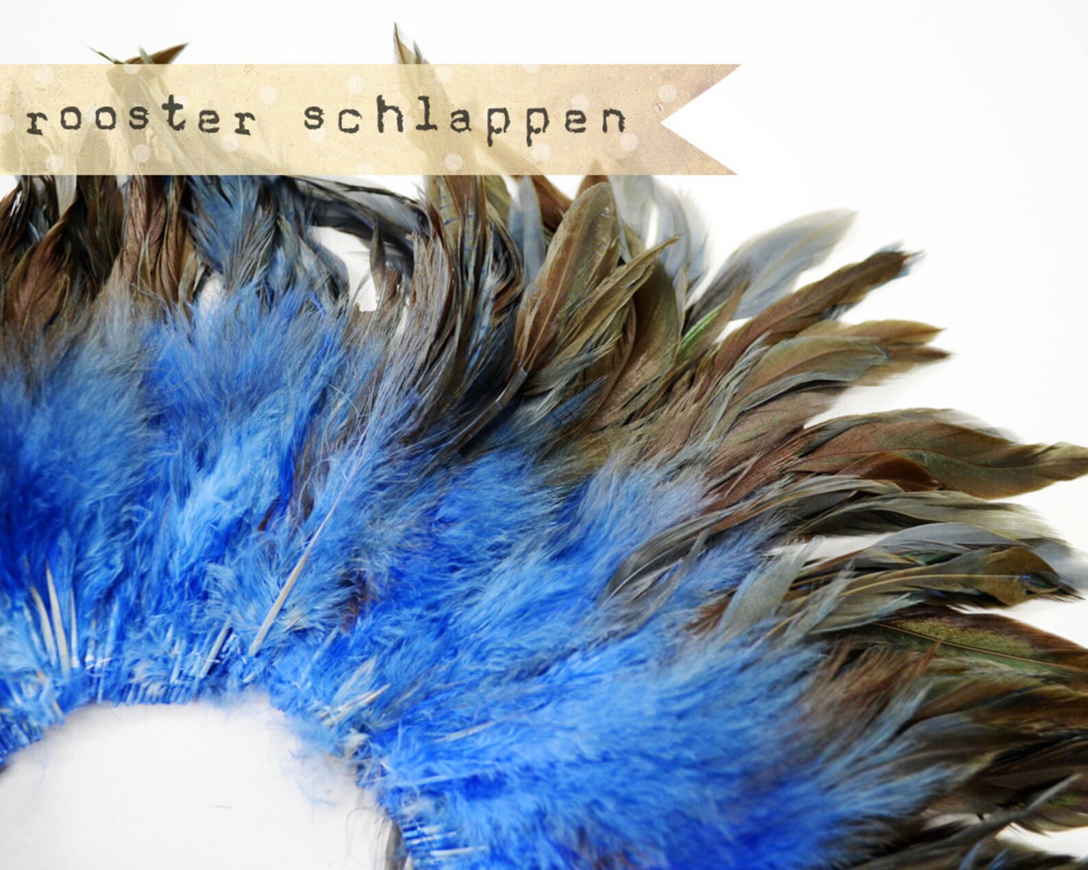BLUE Half Bronze - Rooster Schlappen, Naturally Dyed, Unbleached, 5-7 ...