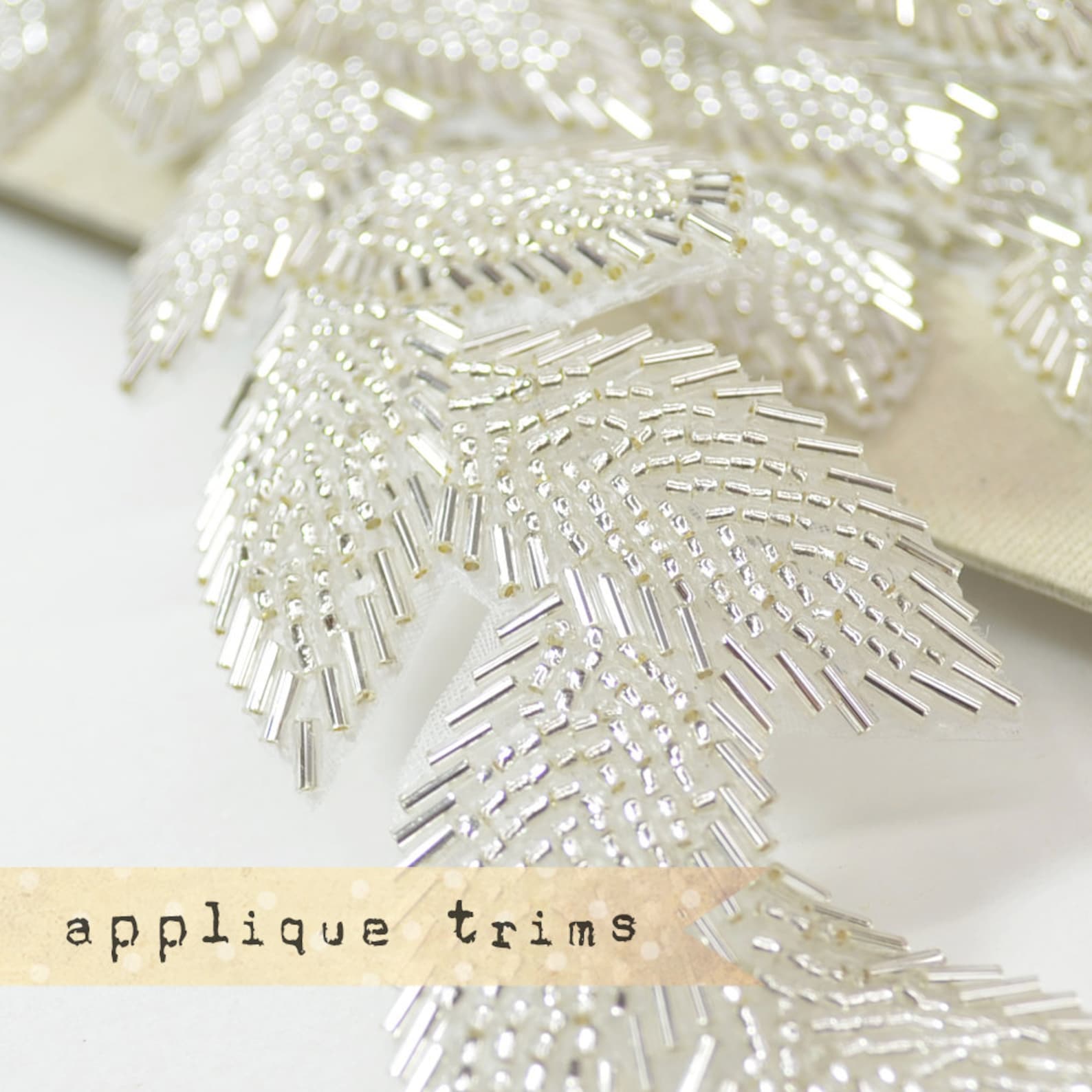 SILVER Beaded Jewel Applique Trimming Millinery Fascinator - Etsy