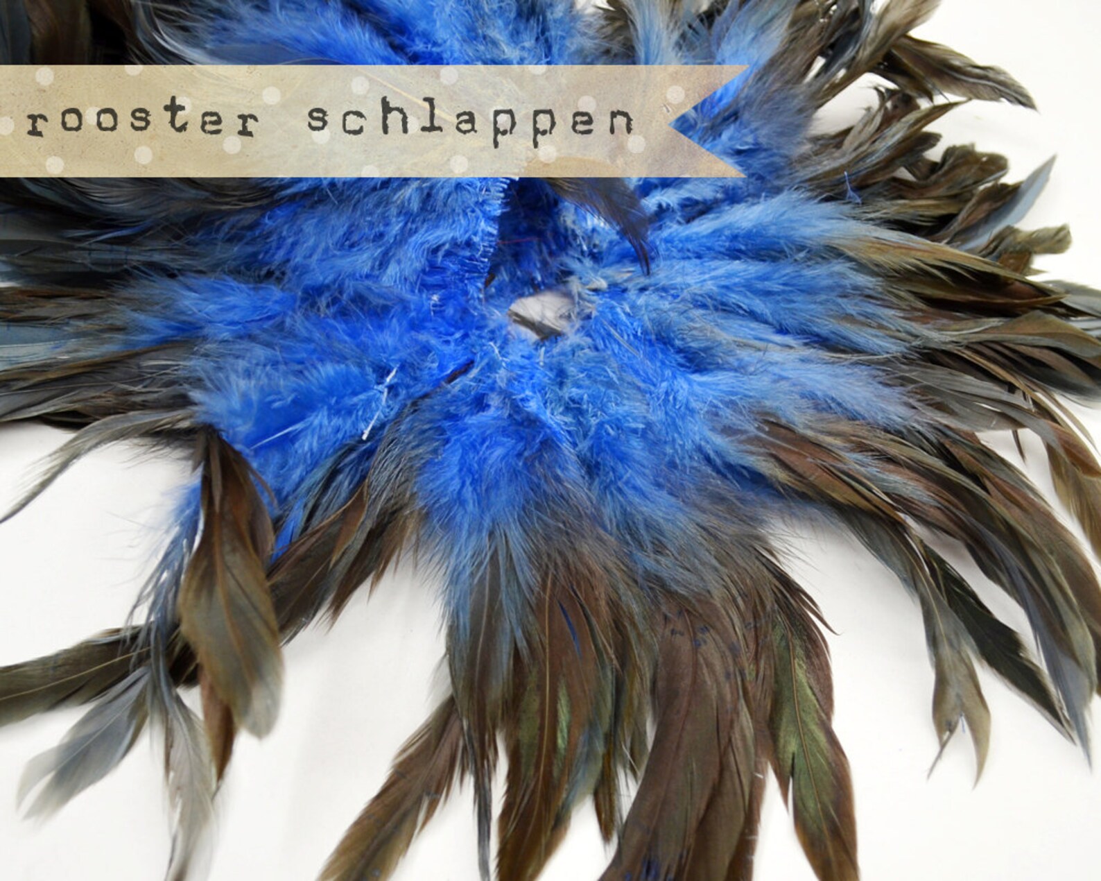BLUE Half Bronze - Rooster Schlappen, Naturally Dyed, Unbleached, 5-7 ...